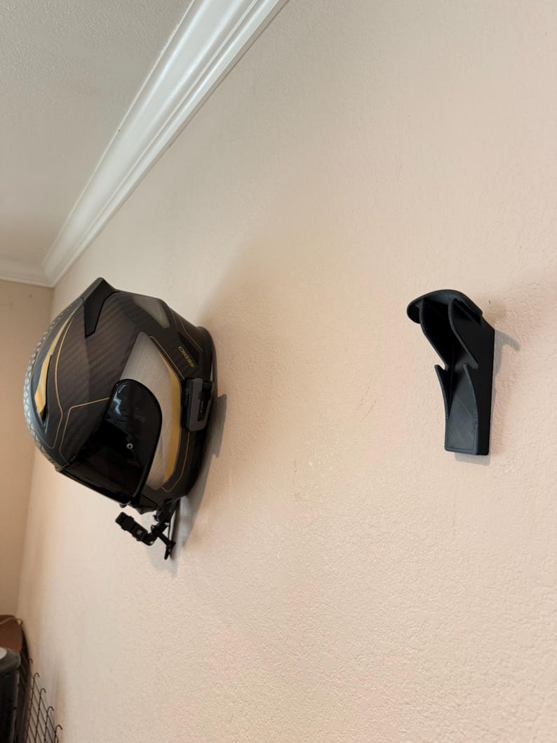 Motorcycle Helmet Wall Mount Slim Rack for Helmet Display and Garage ...