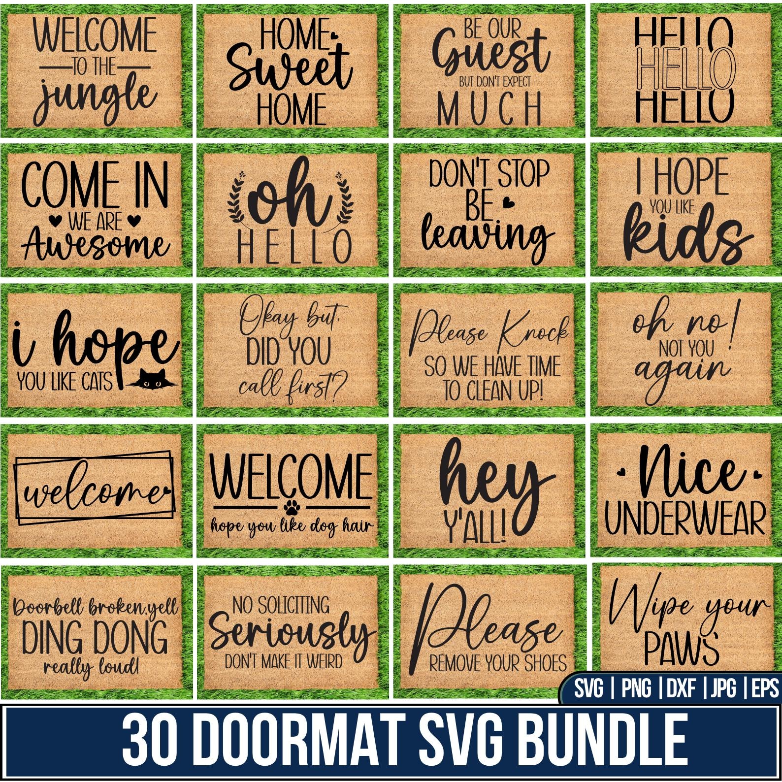 Doormat SVG PNG Bundle, Welcome Sign Svg, Funny Doormat Svg, Porch ...