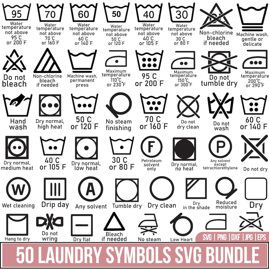 Laundry Symbol Svg Png Bundle, Laundry Svg, Laundry Sign Svg, Laundry ...