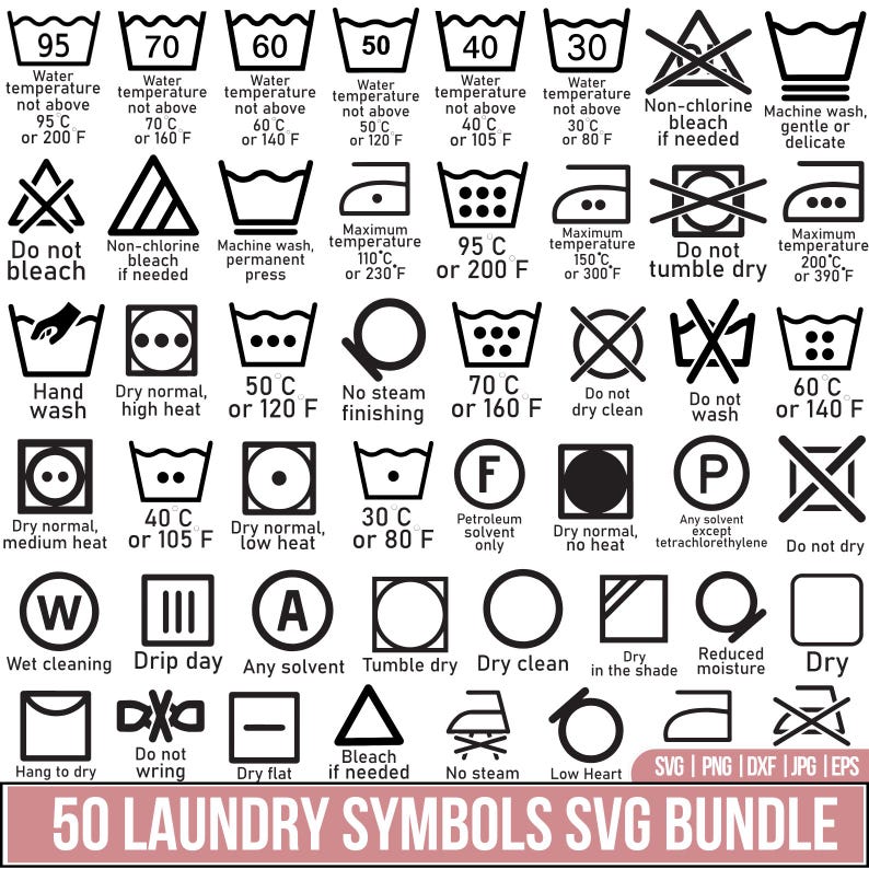 Laundry Symbol Svg Png Bundle, Laundry Svg, Laundry Sign Svg, Laundry ...