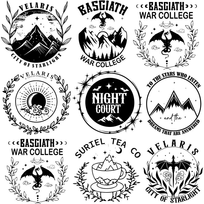 ACOTAR Velaris SVG Bundle, Night Court Svg, A Court of Thorns Svg Roses ...