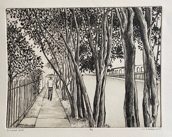 Cats Fire Escape Intaglio Etching Print Limited Edition Black - Etsy