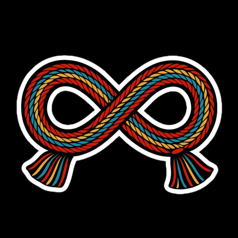 Métis Sash Sticker: Infinity Flag, Indigenous Art - Etsy