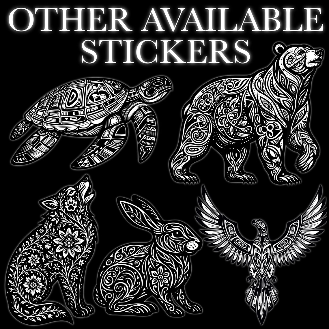 Indigenous Bear With Cubs Vinyl Sticker: Métis Art - Etsy