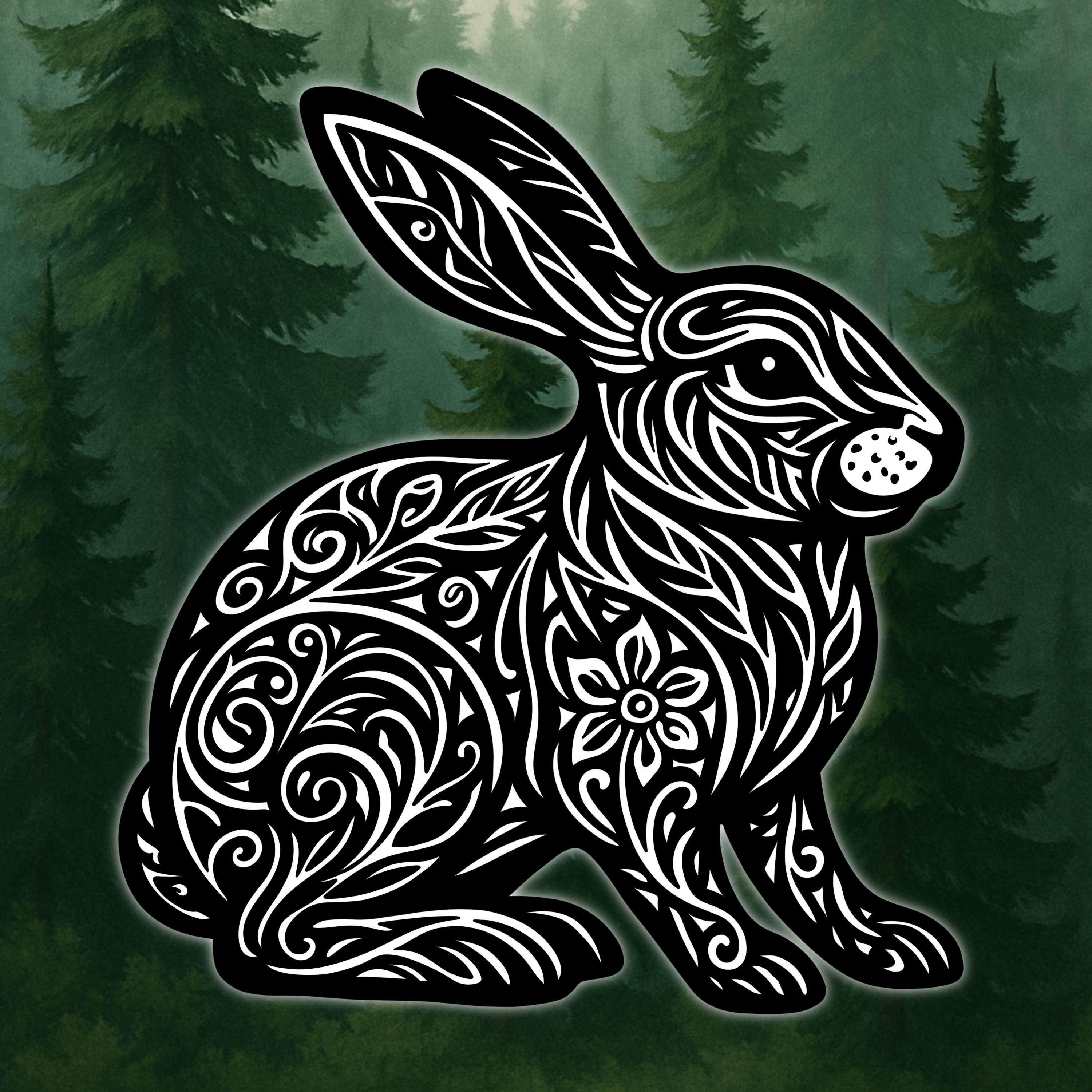 Indigenous Rabbit Vinyl Sticker | Métis Art | Water Bottle and Journal ...