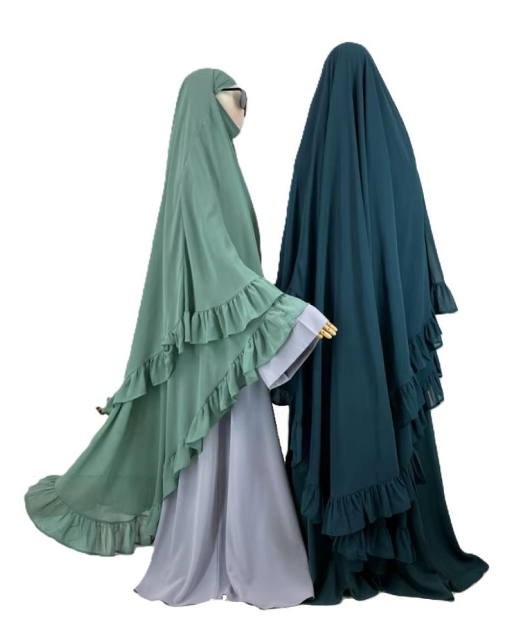 XL Ruffle Trim Khimar - Etsy