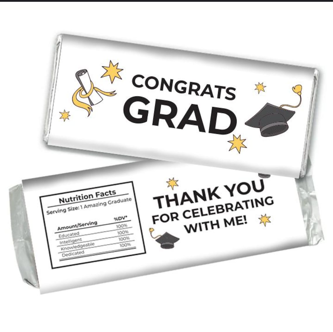 Graduation Printable Candy Bar Wrapper, Candy Bar Label, Hershey Bar ...