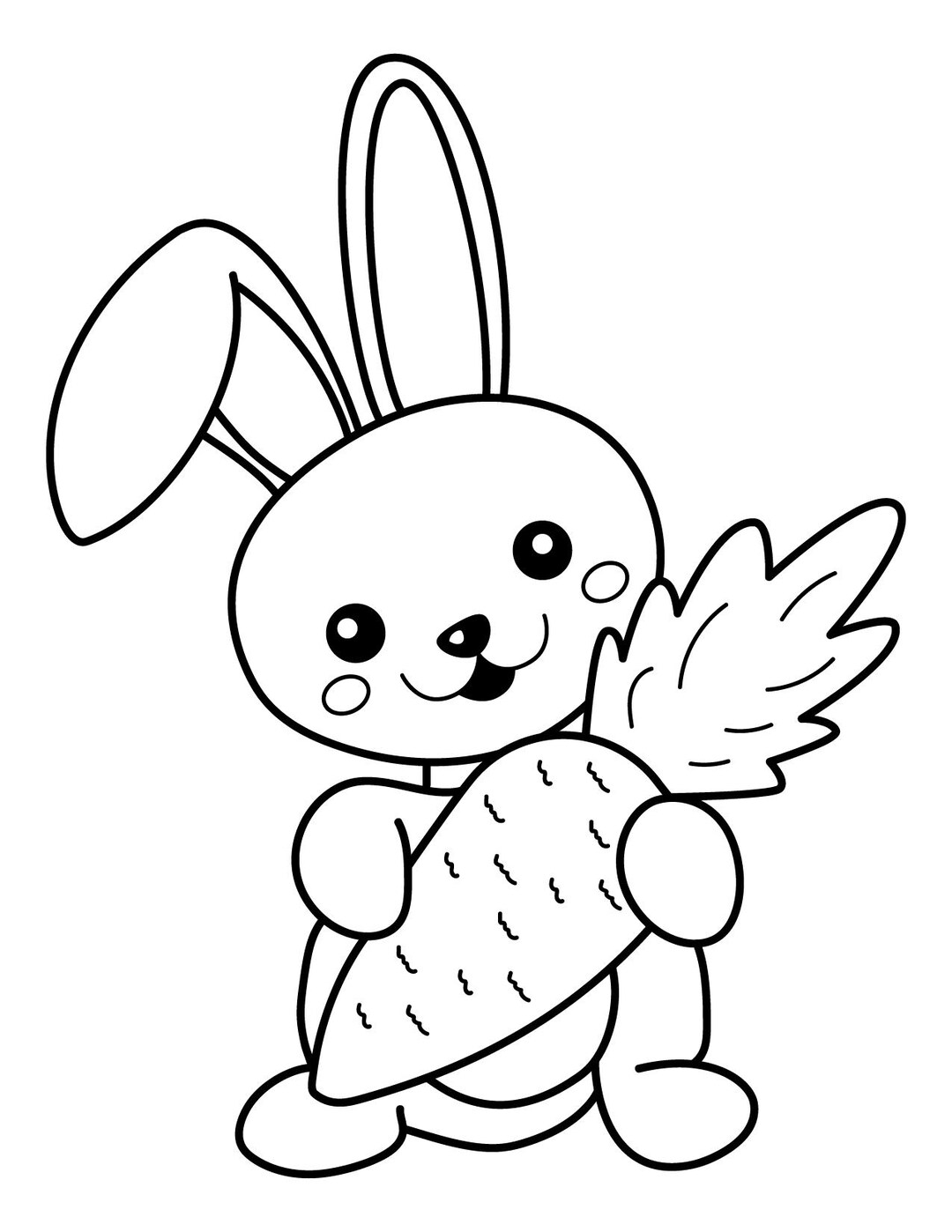 Easter Bunny Coloring Book Page Digital Download - Etsy