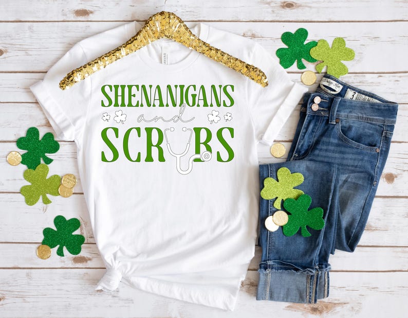Shenanigans & Scrubs Funny Nurse Sweatshirt, Cute St Patrick Medical ...