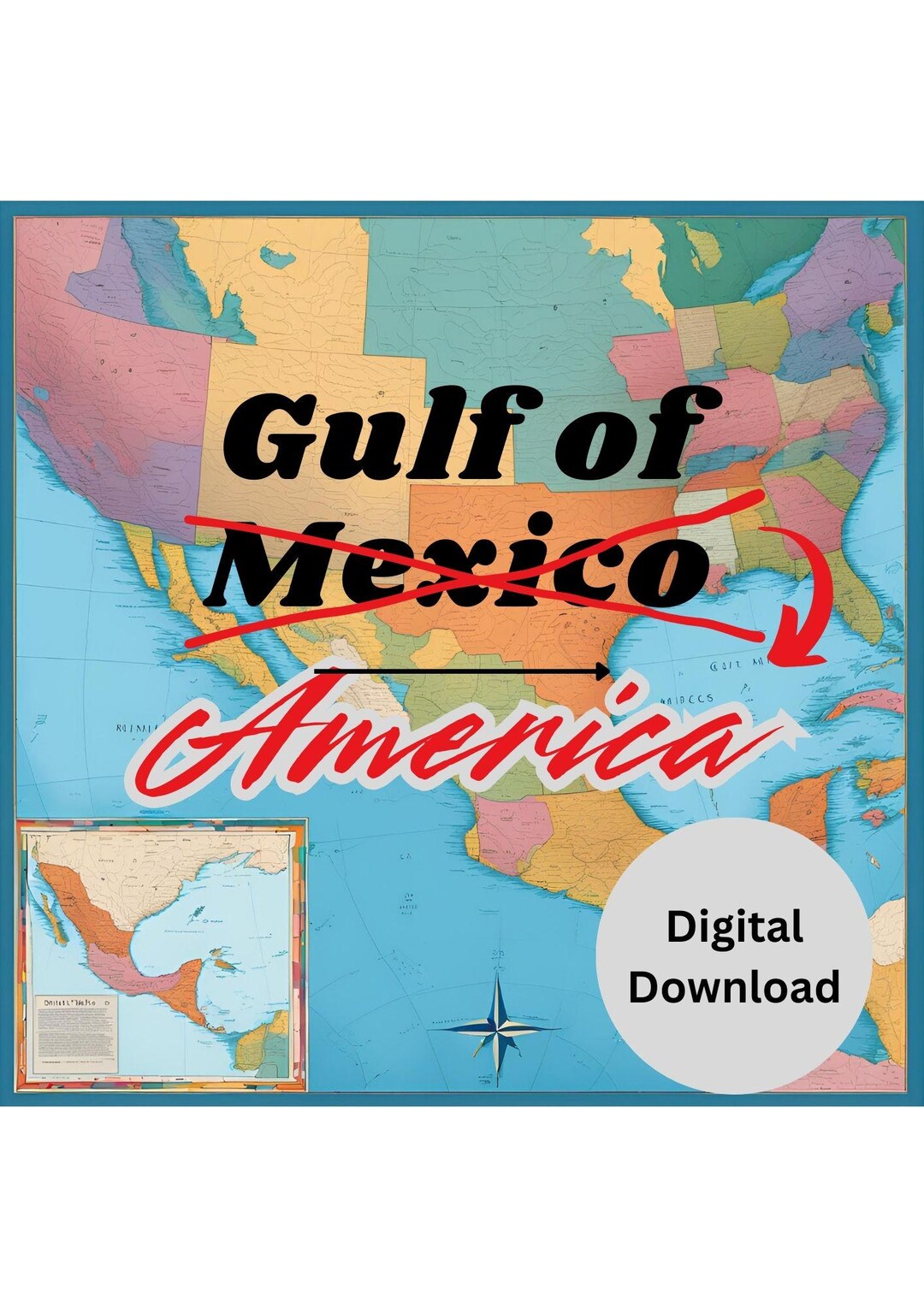 Gulf of America Poster - Etsy