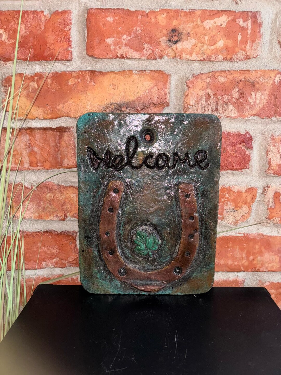 Concrete Plate. Statue Plate. Stone Welcome Decoration. Hand Made ...