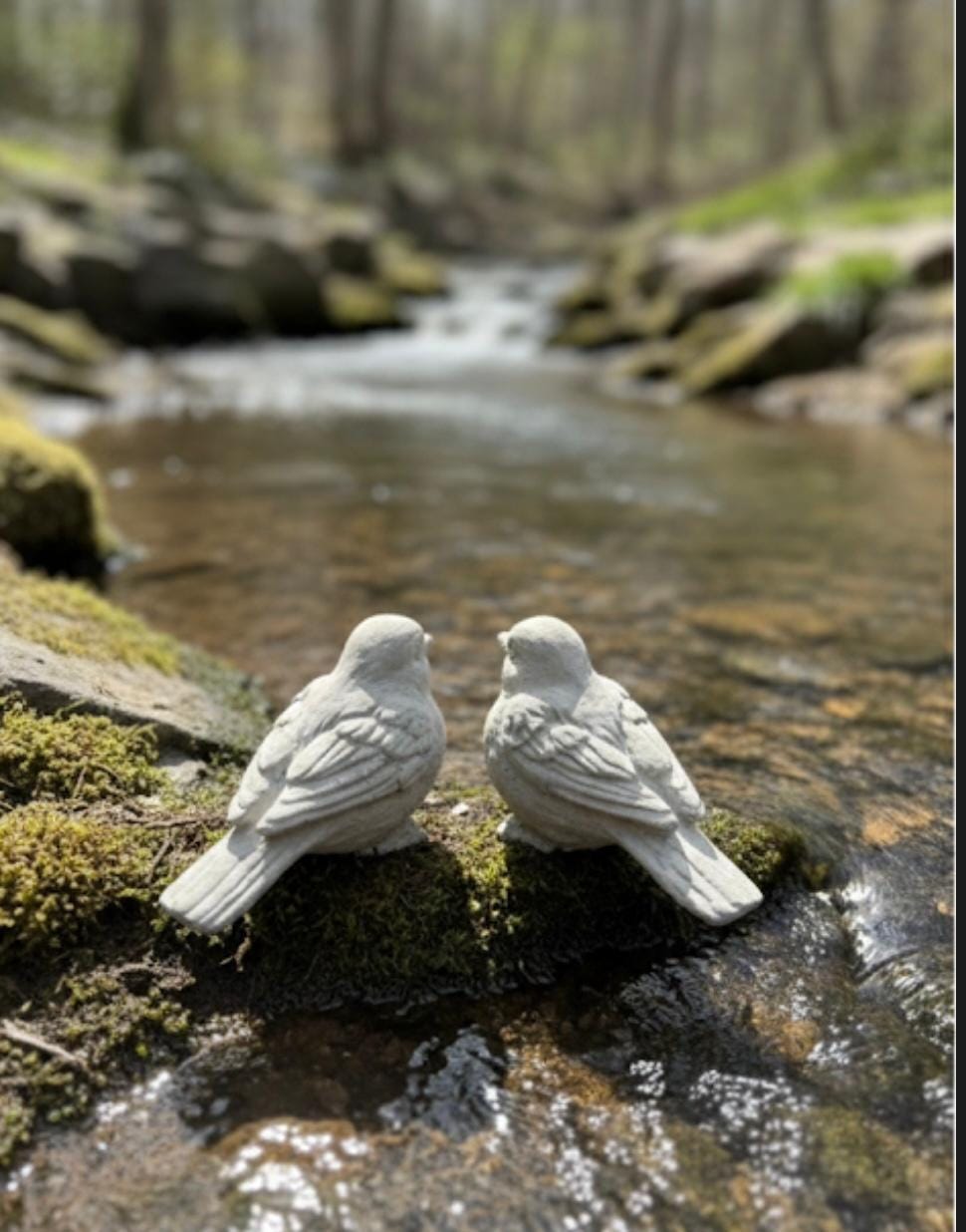 4 Pieces Set. Concrete Birds. Small Statues for Garden. - Etsy