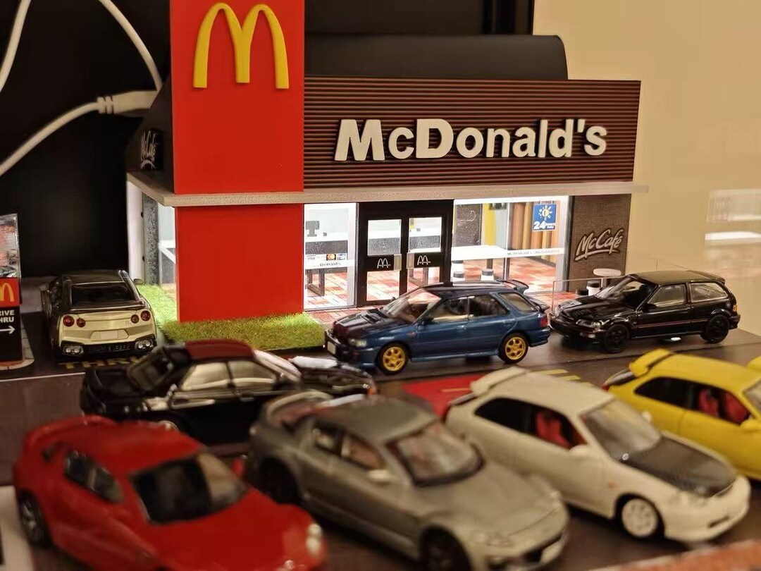 1:64 Model, Miniature Model, Mcdonald's Restaurant, Mini World, LED ...