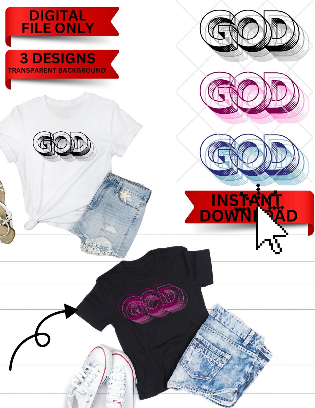 Christian, Faith Based Designs "god" PNG Files - Etsy
