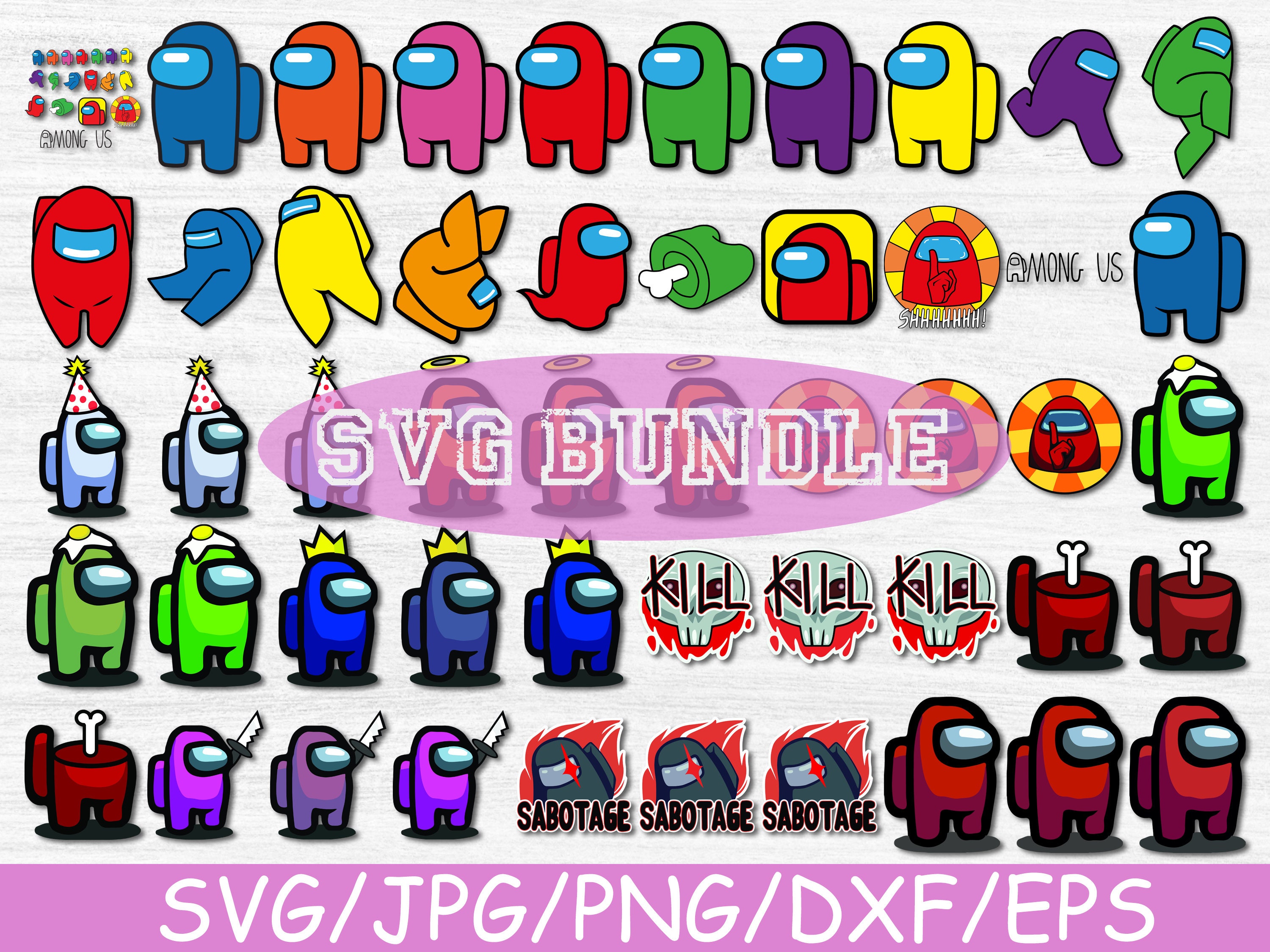 Among Us SVG/ Among Us Color Svg/ Among Us Layered Svg/ Among Us Logo ...