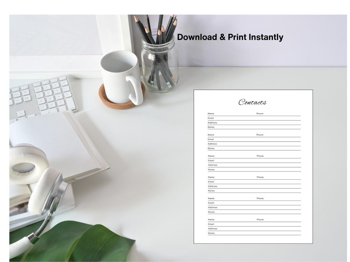 Address Book Printable - Etsy