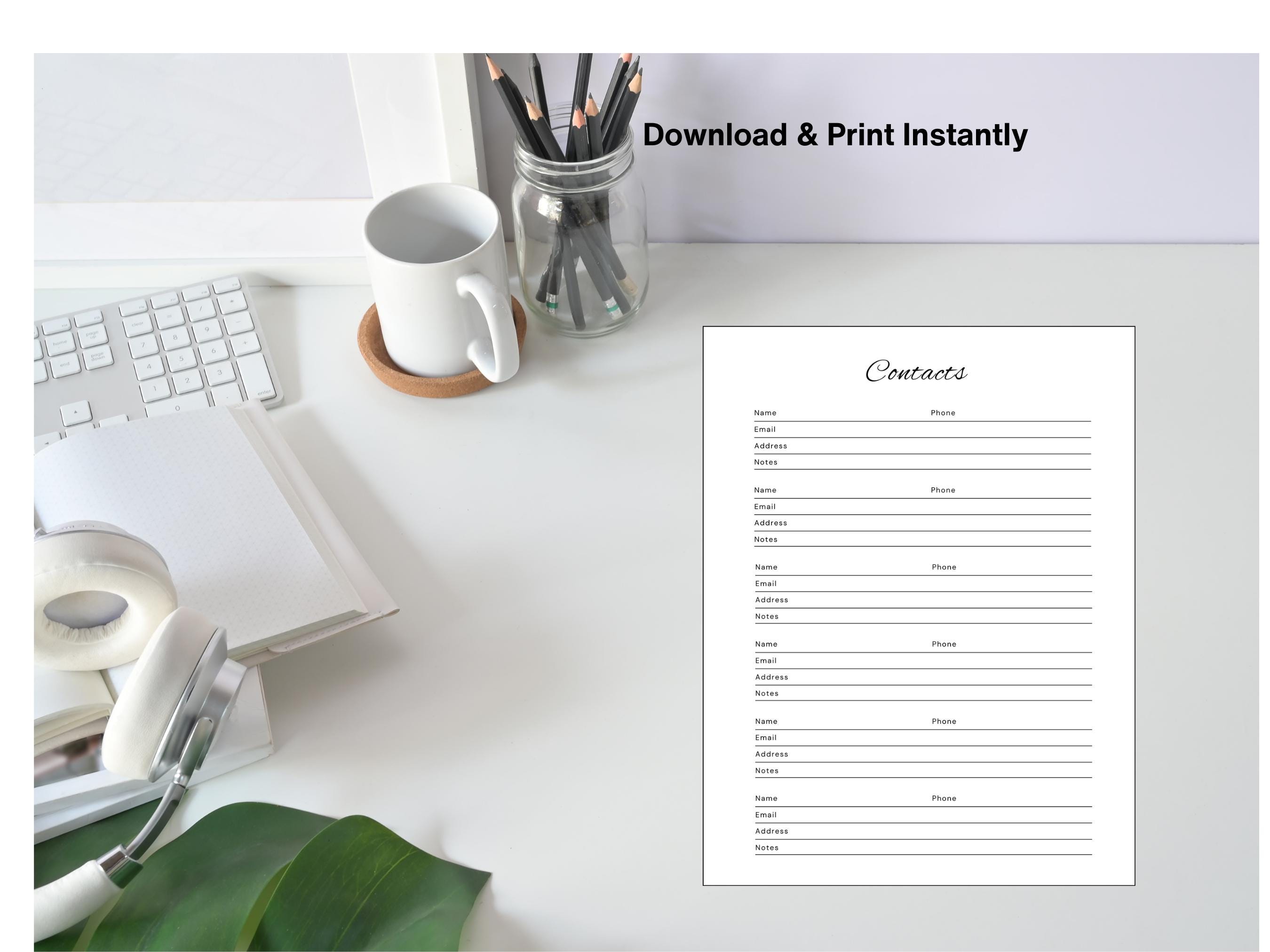 Address Book Printable - Etsy