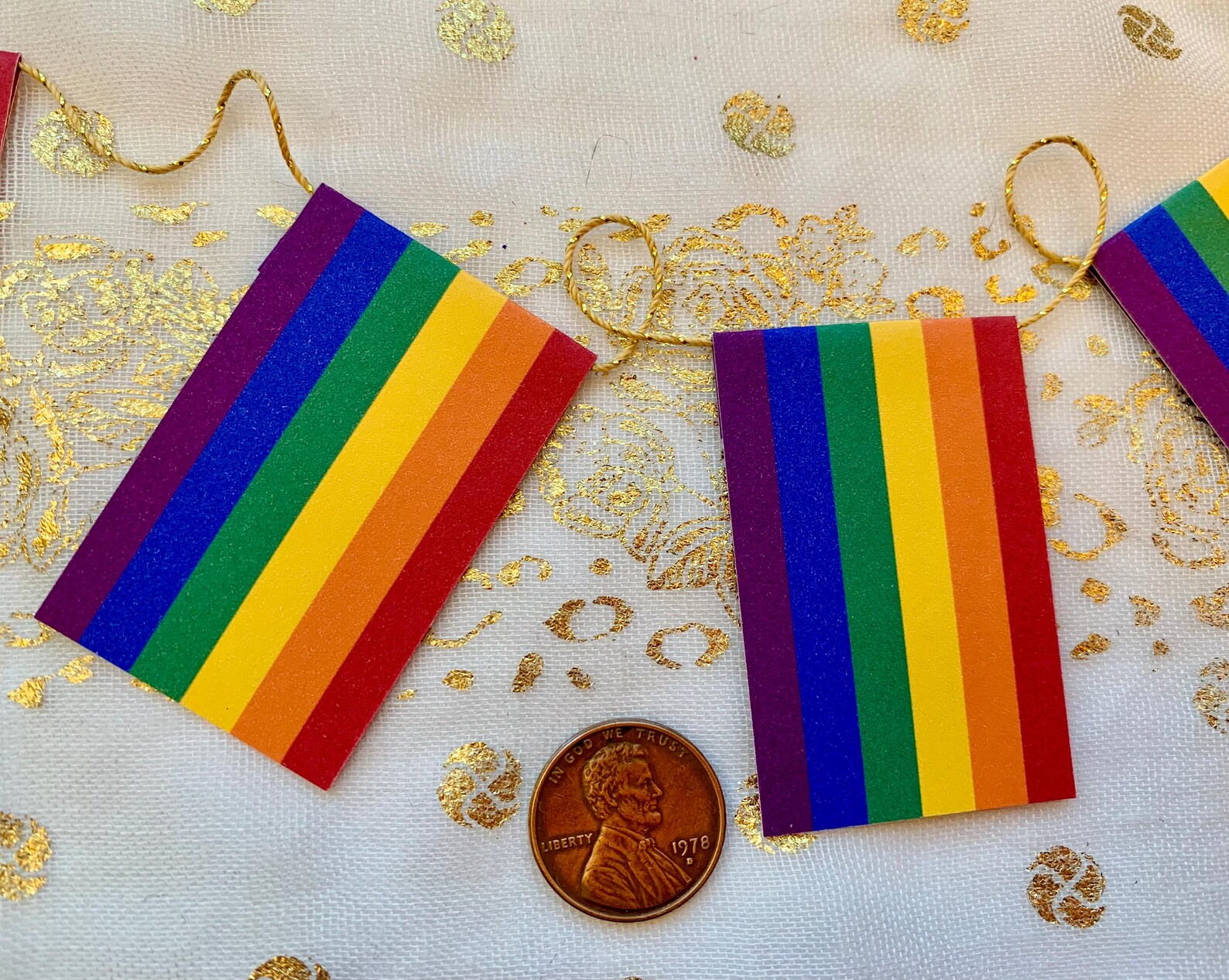 Pride Flag Garland - Handmade - Small - Paper - 6 Feet - Indoor - Etsy