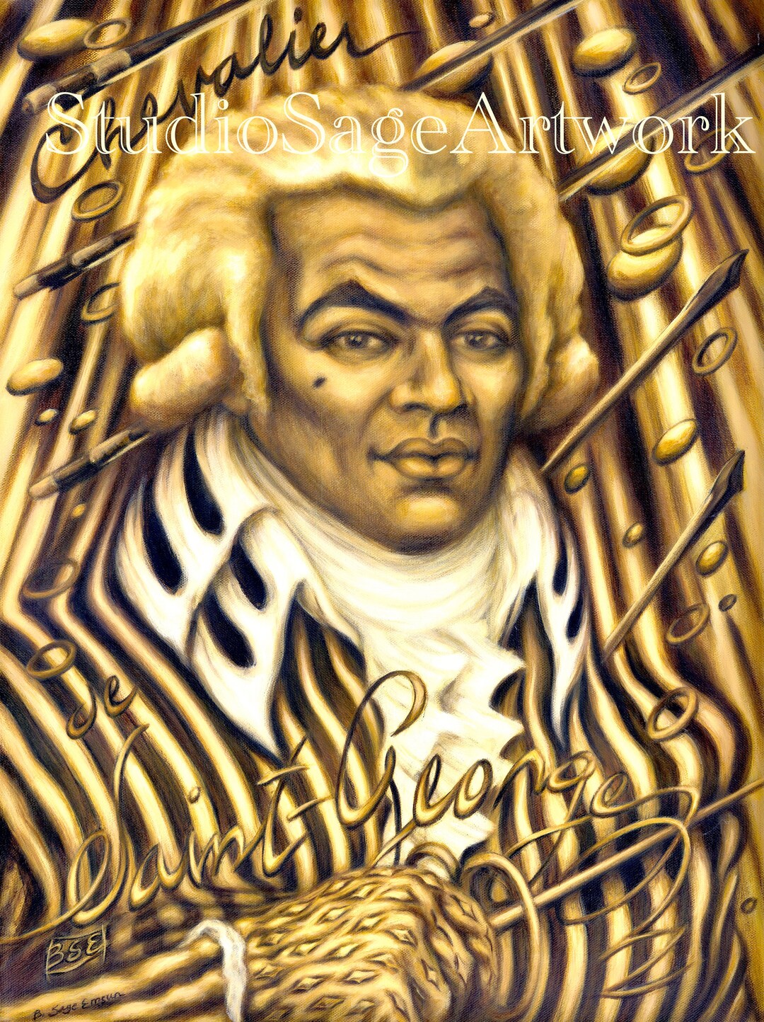 Chevalier De Saint Georges Joseph Bologne Giclee Print Black Mozart ...