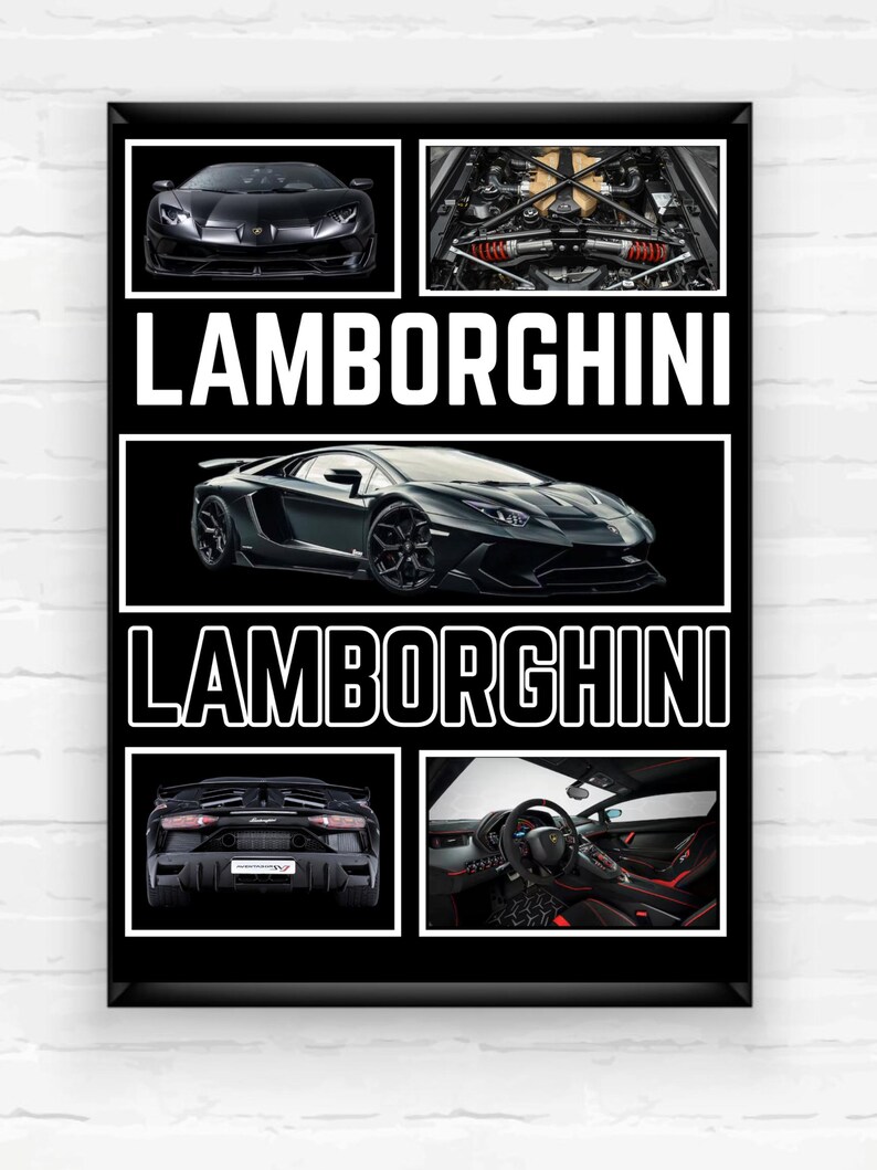 Lamborghini SVJ Poster |digital Download | Hyper Car Poster | Super Car ...