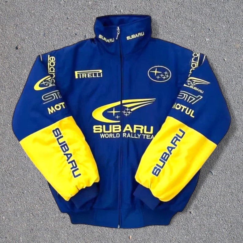 Subaru Racing F1 Vintage Jacket for Unisex Adults Padded Cotton ...