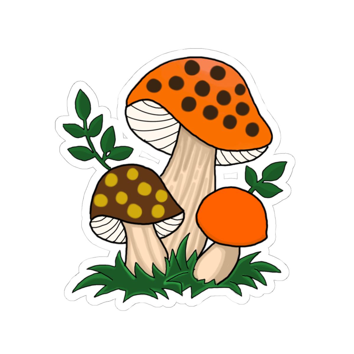 Merry Mushroom Stickers, 70s Nostalgia Decals, Groovy Retro Decor ...