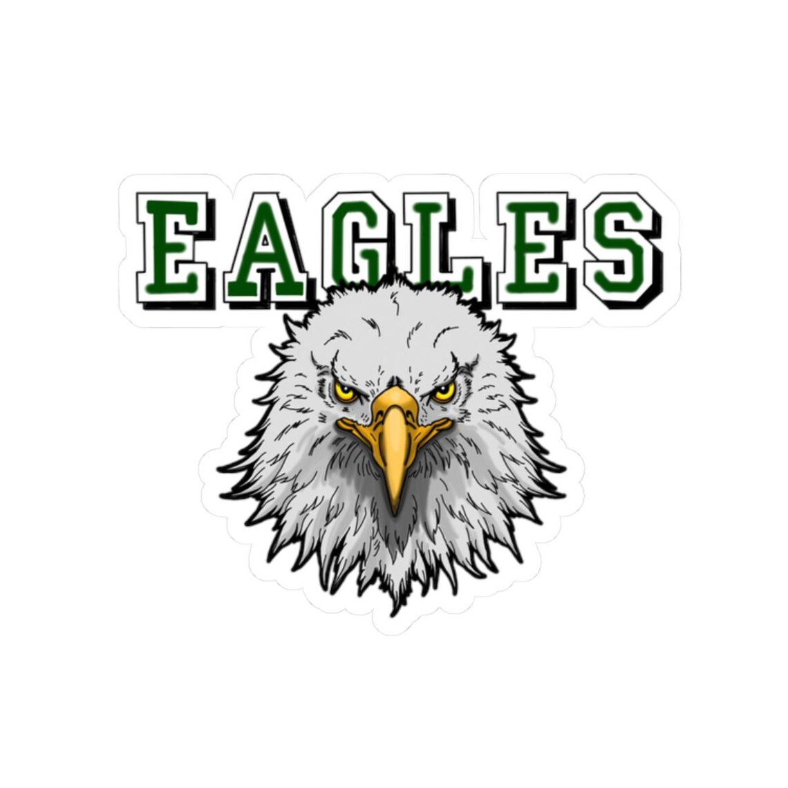 Eagles Head Kiss-cut Stickers for Philadelphia Football Fans ...