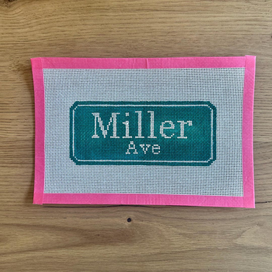 Custom Street Name Needlepoint Canvas - Etsy