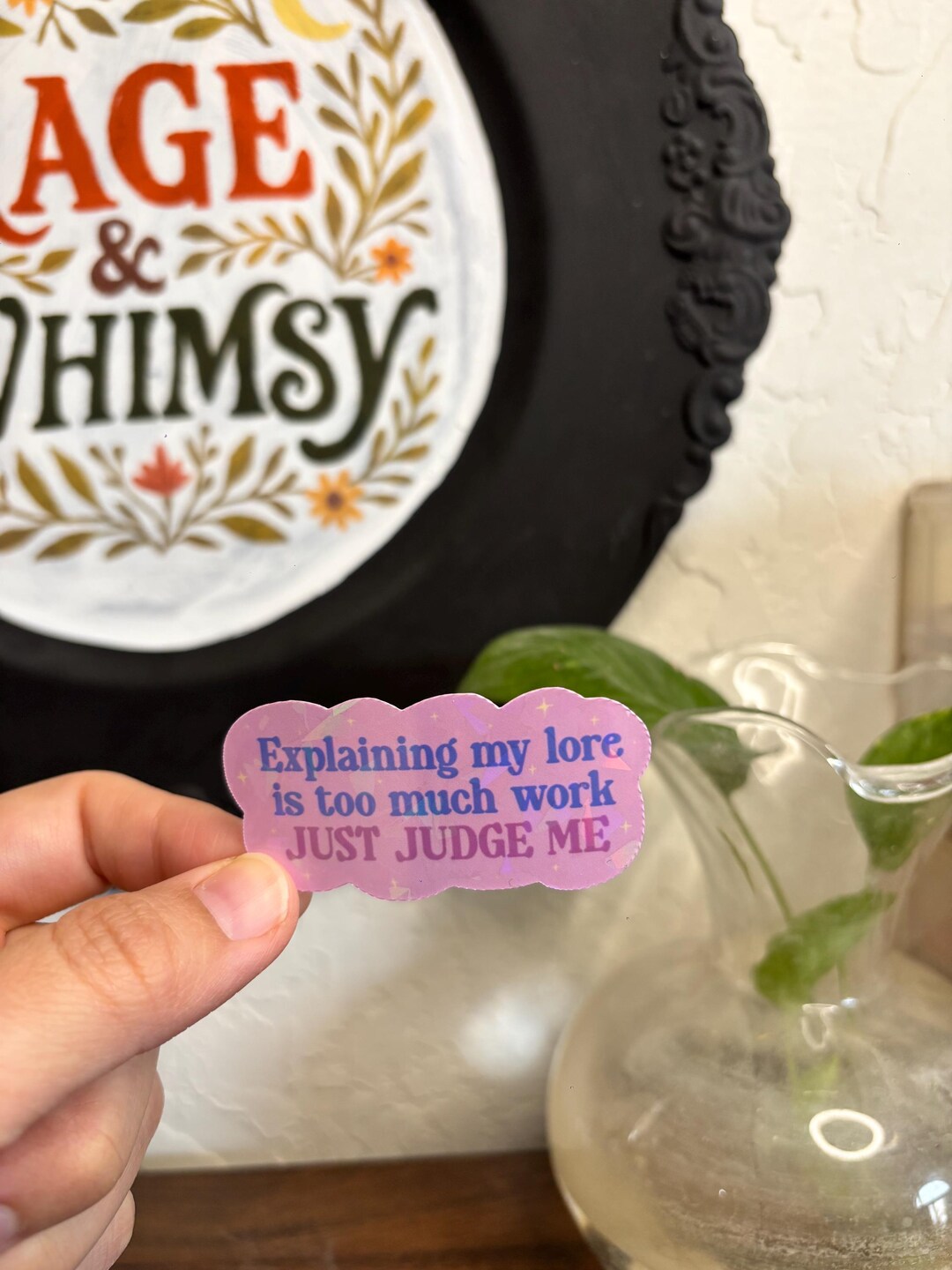 Explaining My Lore is Too Much Work, Just Judge Me Sticker, Funny ...