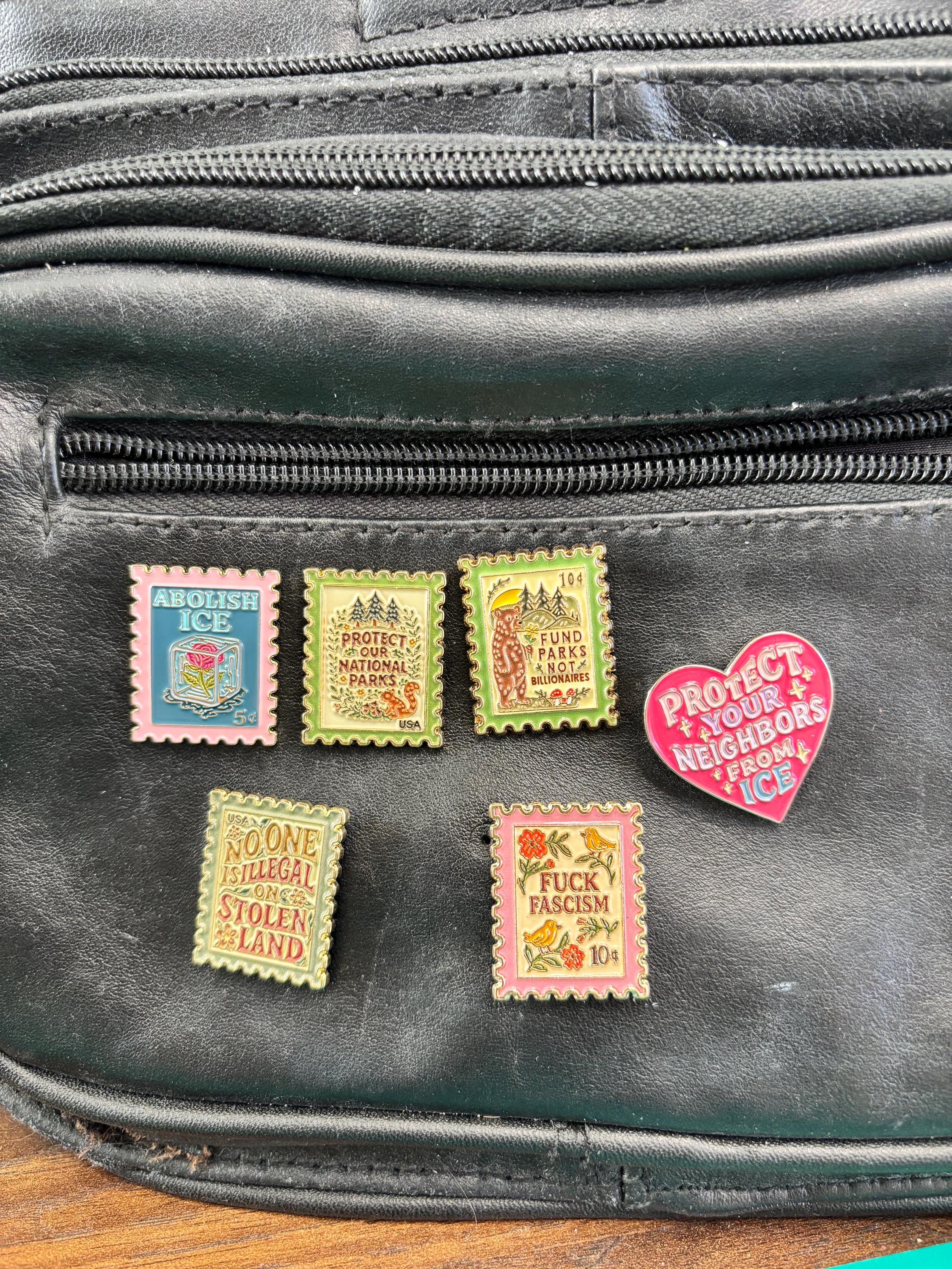 Protect Your Neighbors From ICE Enamel Pin: Heart-shaped Activist ...