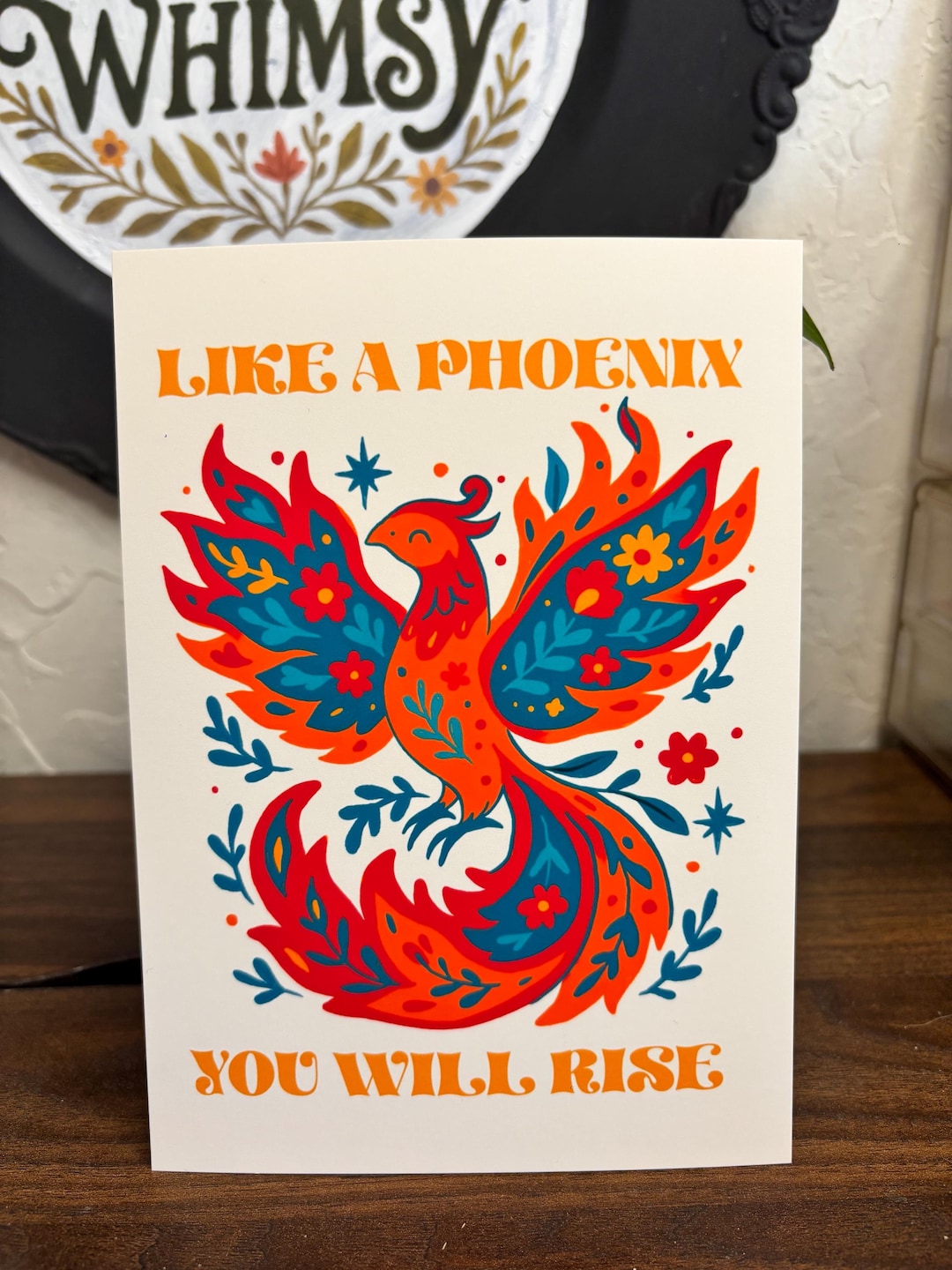 Like a Phoenix You Will Rise 5x7 Print – Whimsical Folk Art Phoenix ...