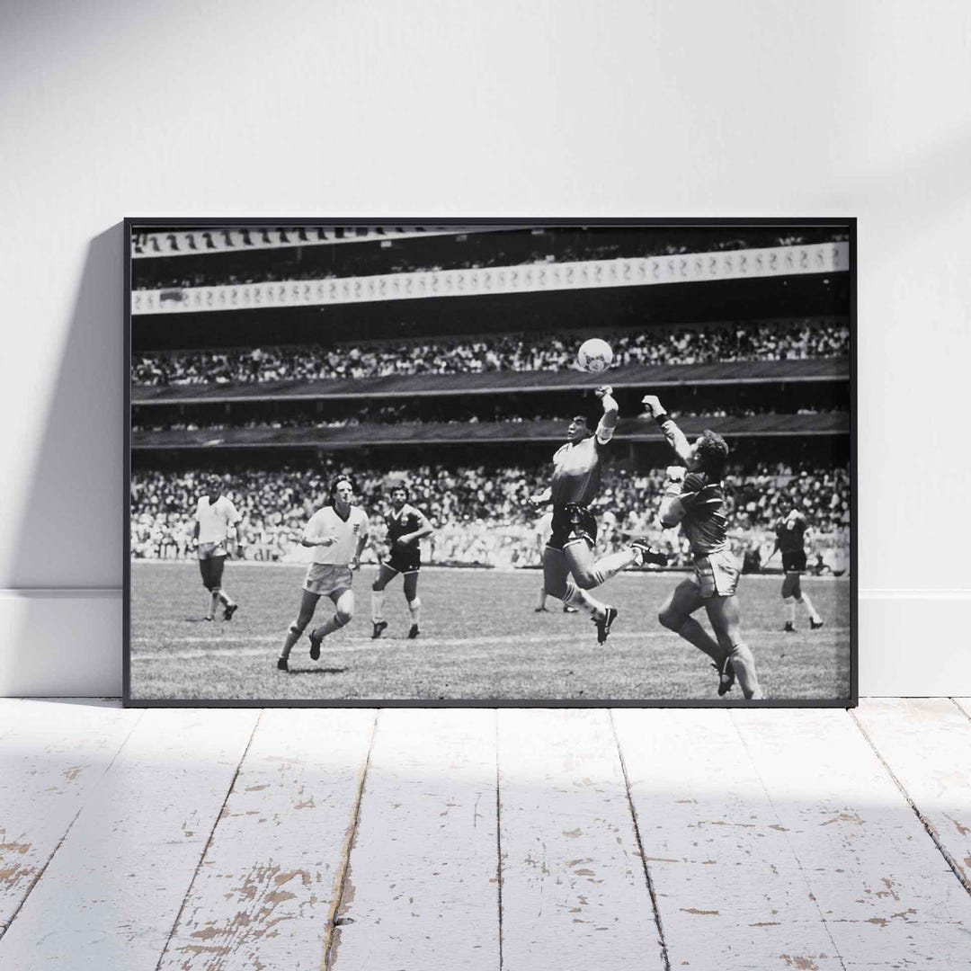 Diego Maradona Hand of God Poster Print – Brazil Football Star Iconic ...
