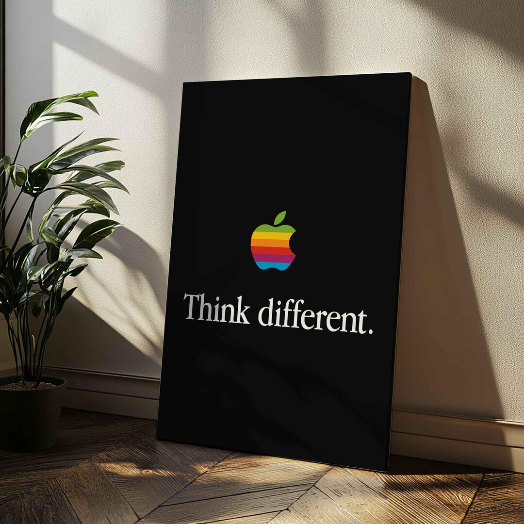 Apple Inc Think Different Poster Steve Jobs Canvas Wall Art, Silicon Valley Decor ...