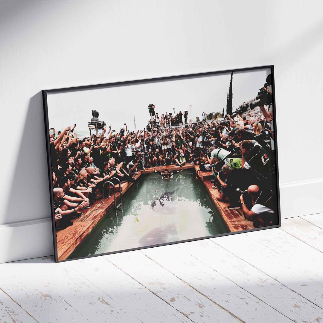 Daniel Ricciardo Poster – Red Bull Racing Monaco GP Pool Jump Canvas ...