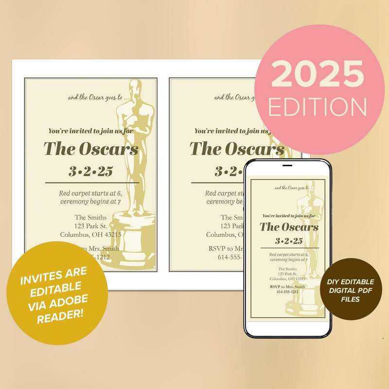 Oscar Invitation - Etsy