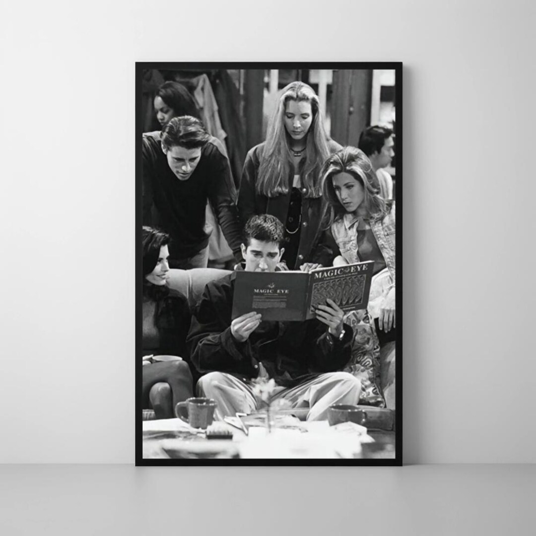 Friends TV Show Poster,retro Black and White Wall Art,iconic 90s Sitcom ...