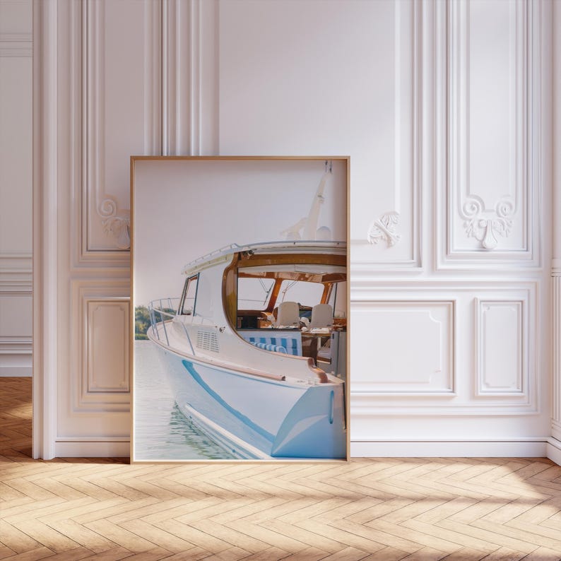 Luxury Yacht Print, Coastal Boat Photography, Mediterranean Summer ...