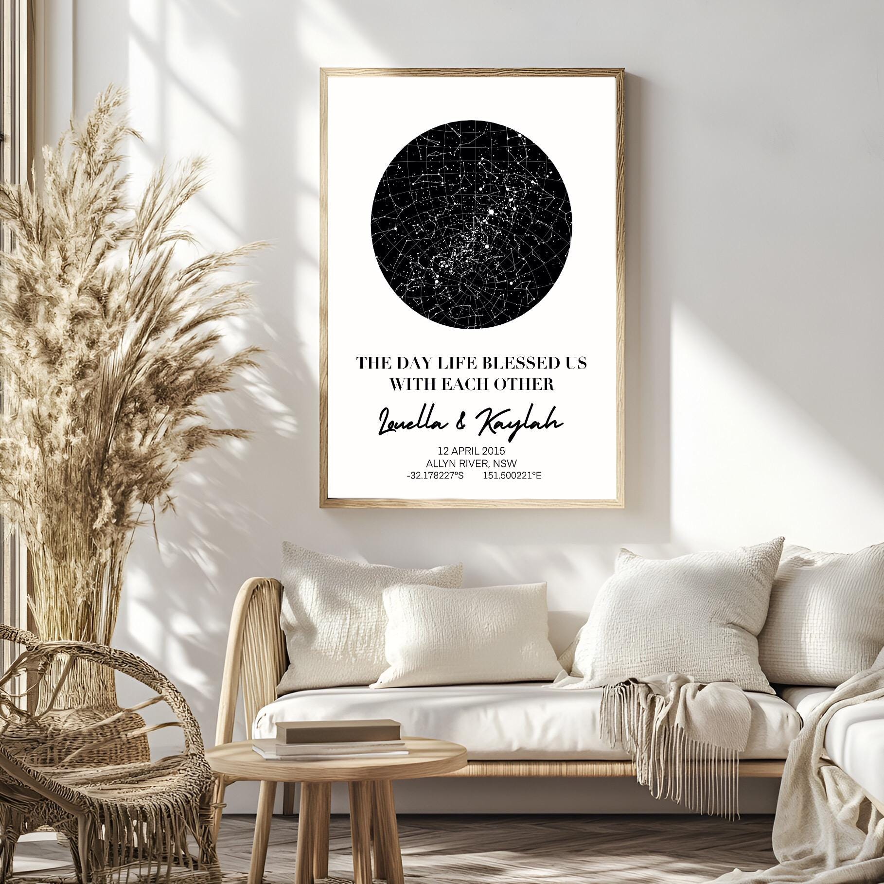 Personalized Star Map | Custom Night Sky Print | Digital Download ...