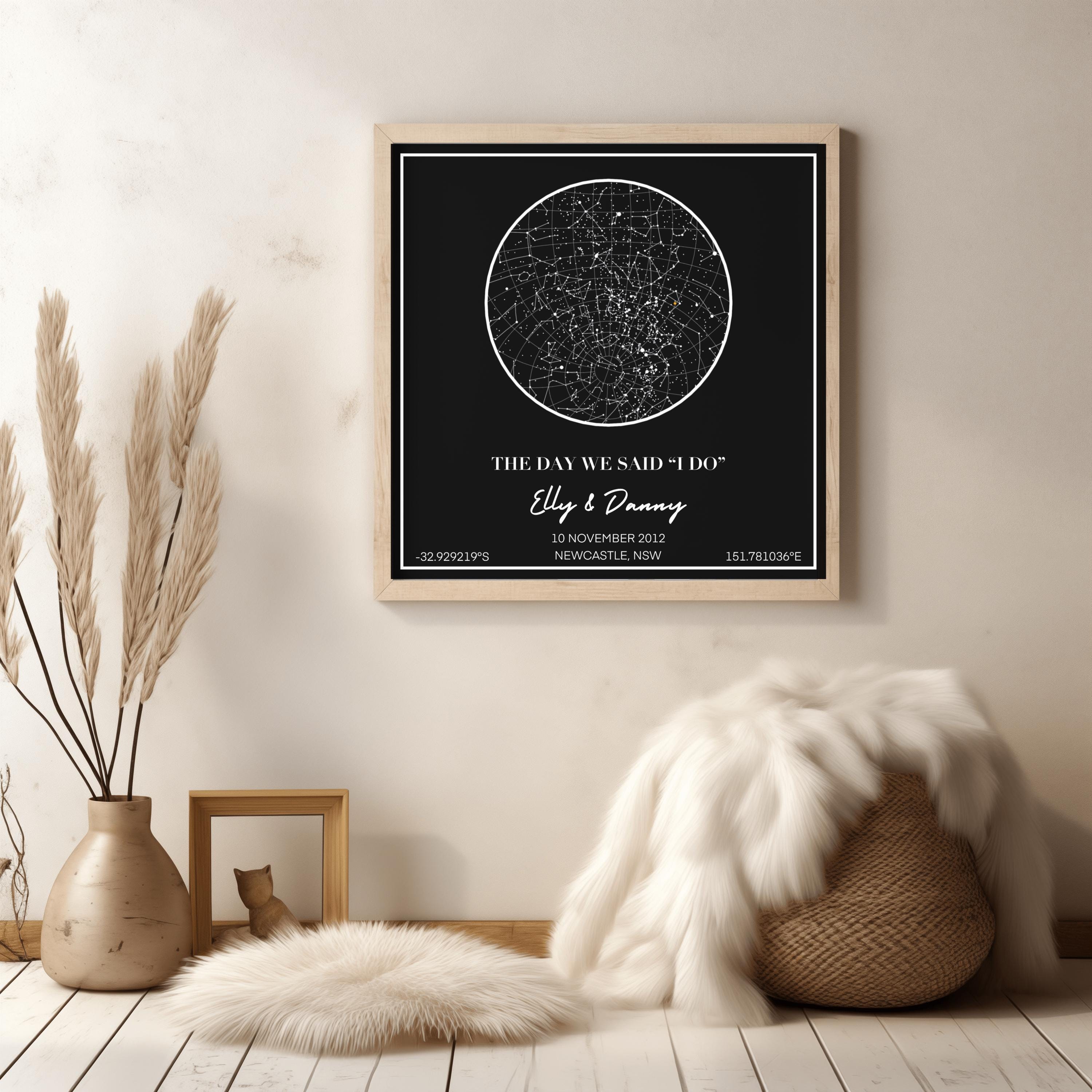 Personalized Star Map | Custom Night Sky Print | Digital Download ...