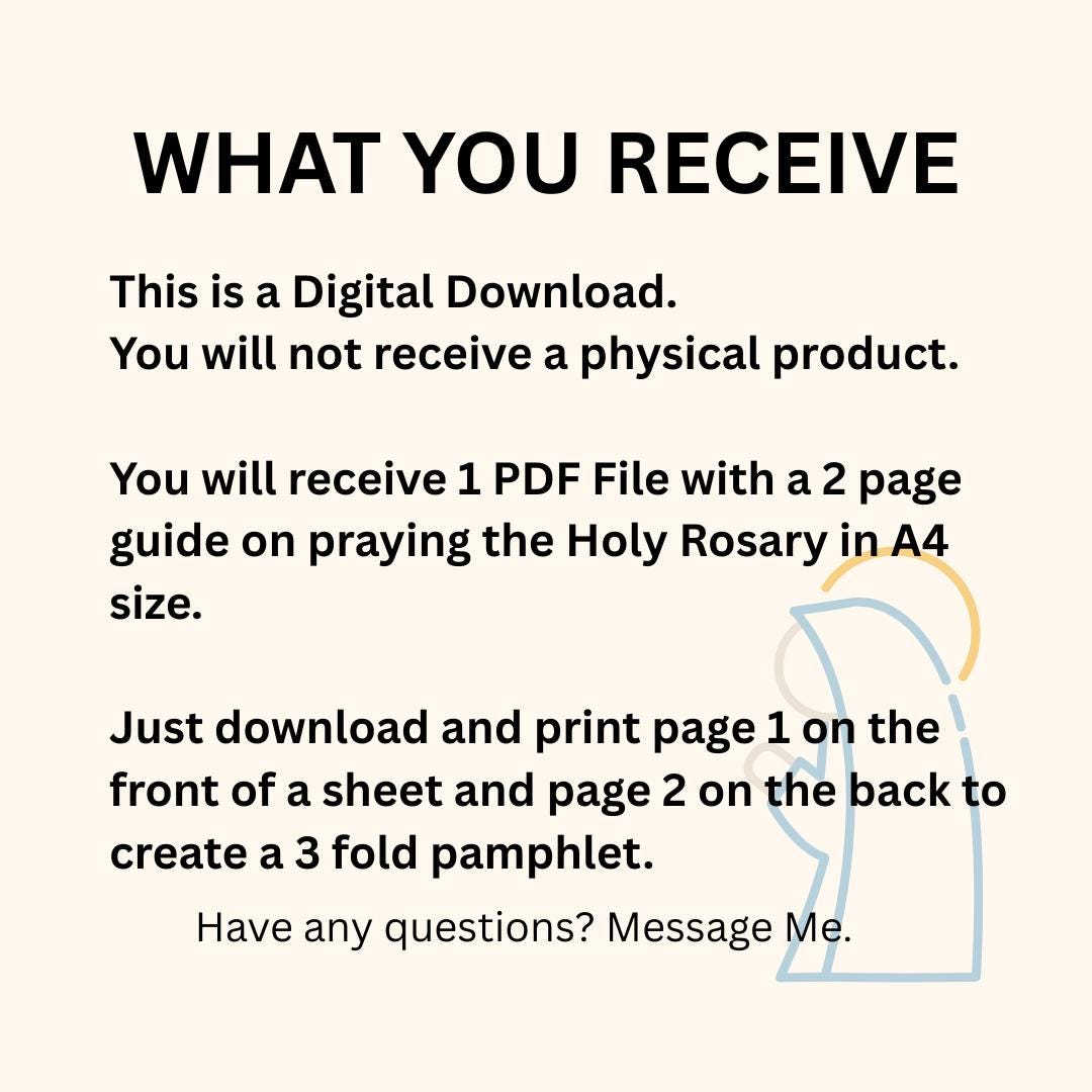 Rosary Guide-rosary Booklet-rosary Personalized - Etsy