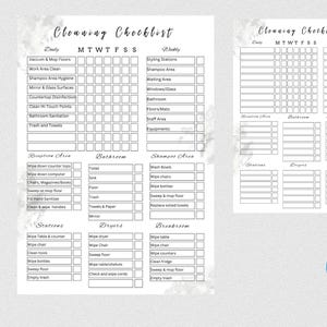 Salon Cleaning Cleaning Checklist, Salon Cleaning, Beauty Salon ...