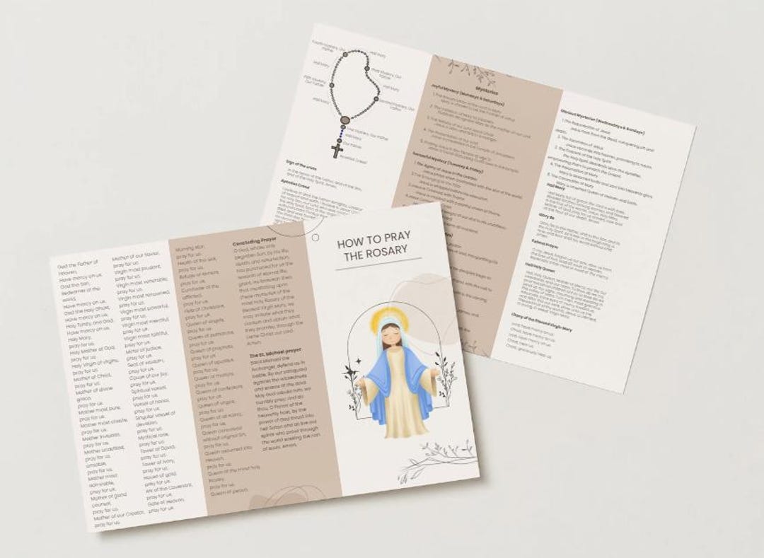 Minimalist Rosary Guide: Prayer Instructions (digital Download) - Etsy
