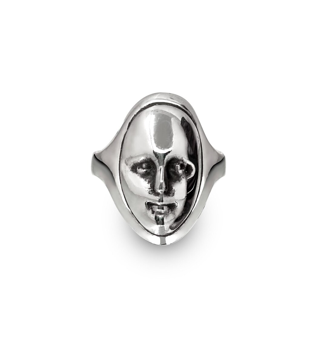 The Stranger Face Ring - Sterling Silver - Mens Womens - Waterproof - Etsy