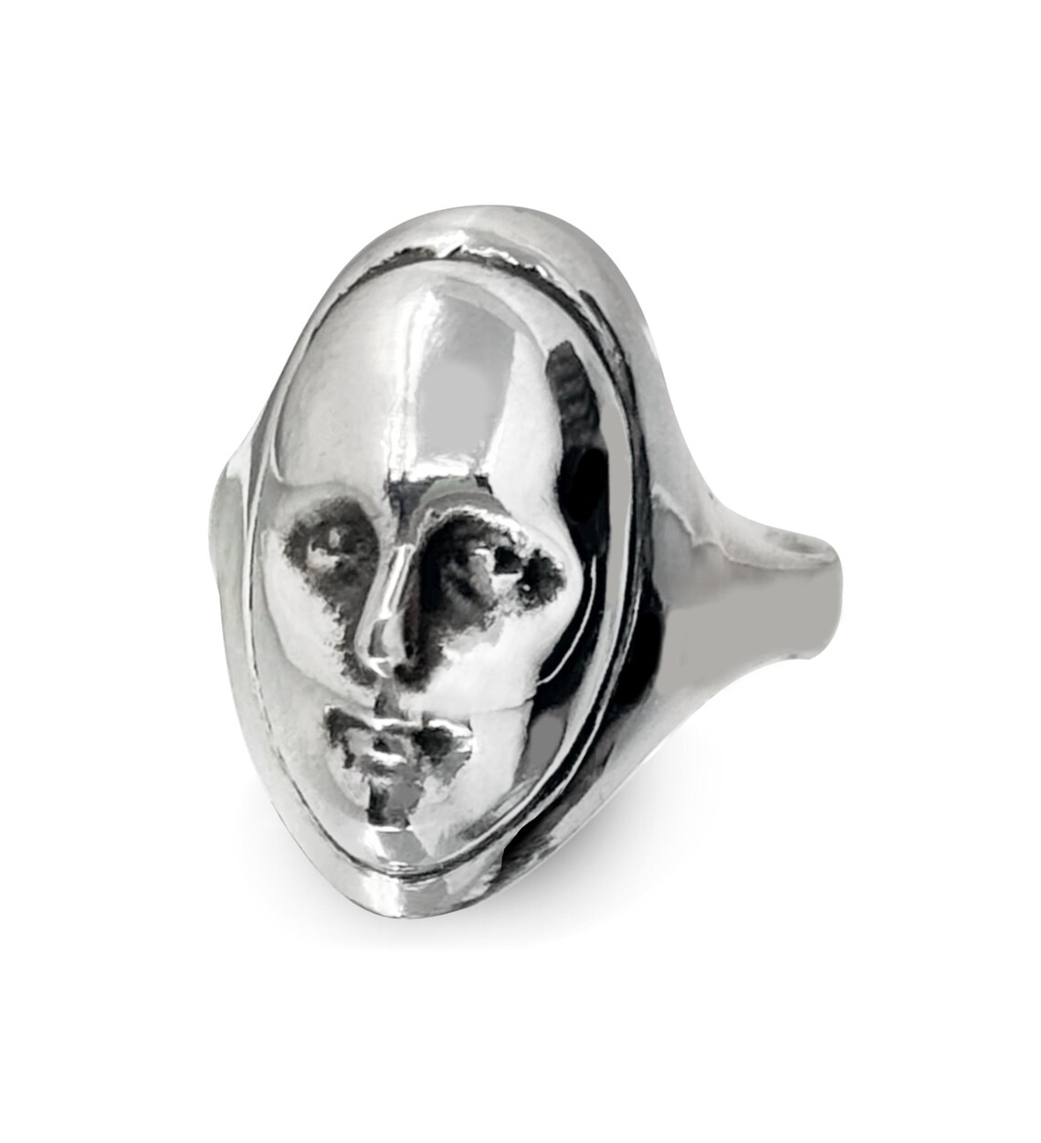 The Stranger Face Ring - Sterling Silver - Mens Womens - Waterproof - Etsy