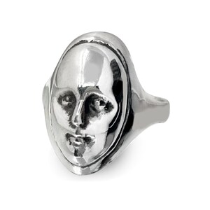 The Stranger Face Ring - Sterling Silver - Mens Womens - Waterproof - Etsy