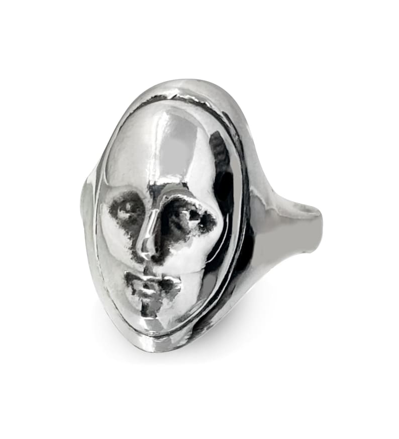 The Stranger Face Ring - Sterling Silver - Mens Womens - Waterproof - Etsy