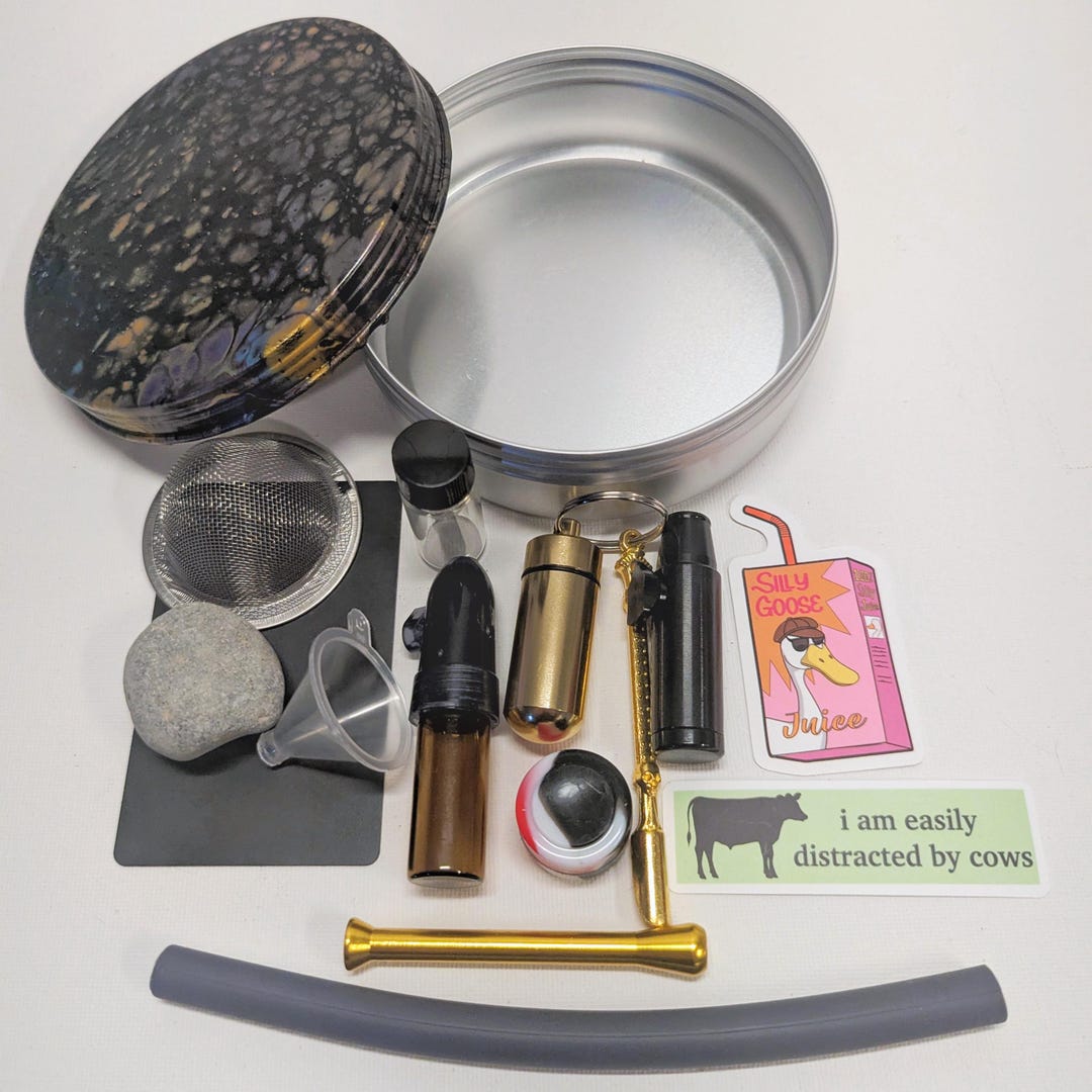 Travel Snuff Kit - Custom Black and Gold - Etsy