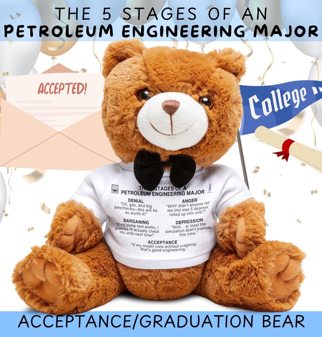 Petroleum Engineering Major College Acceptance Gift, Graduation Teddy ...