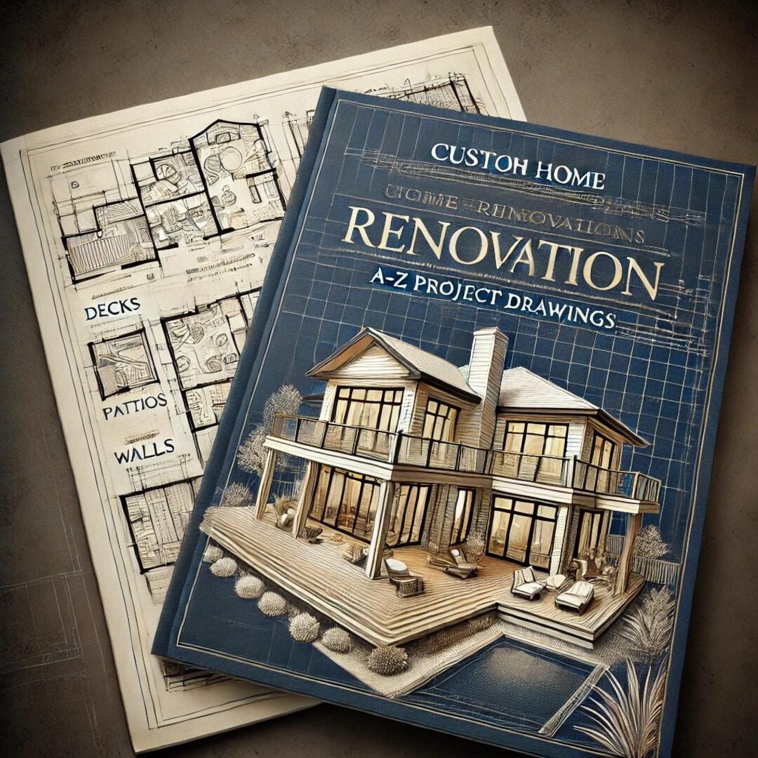 Custom Home Renovation: A-Z Project Drawings Sketches and Scope of Work ...
