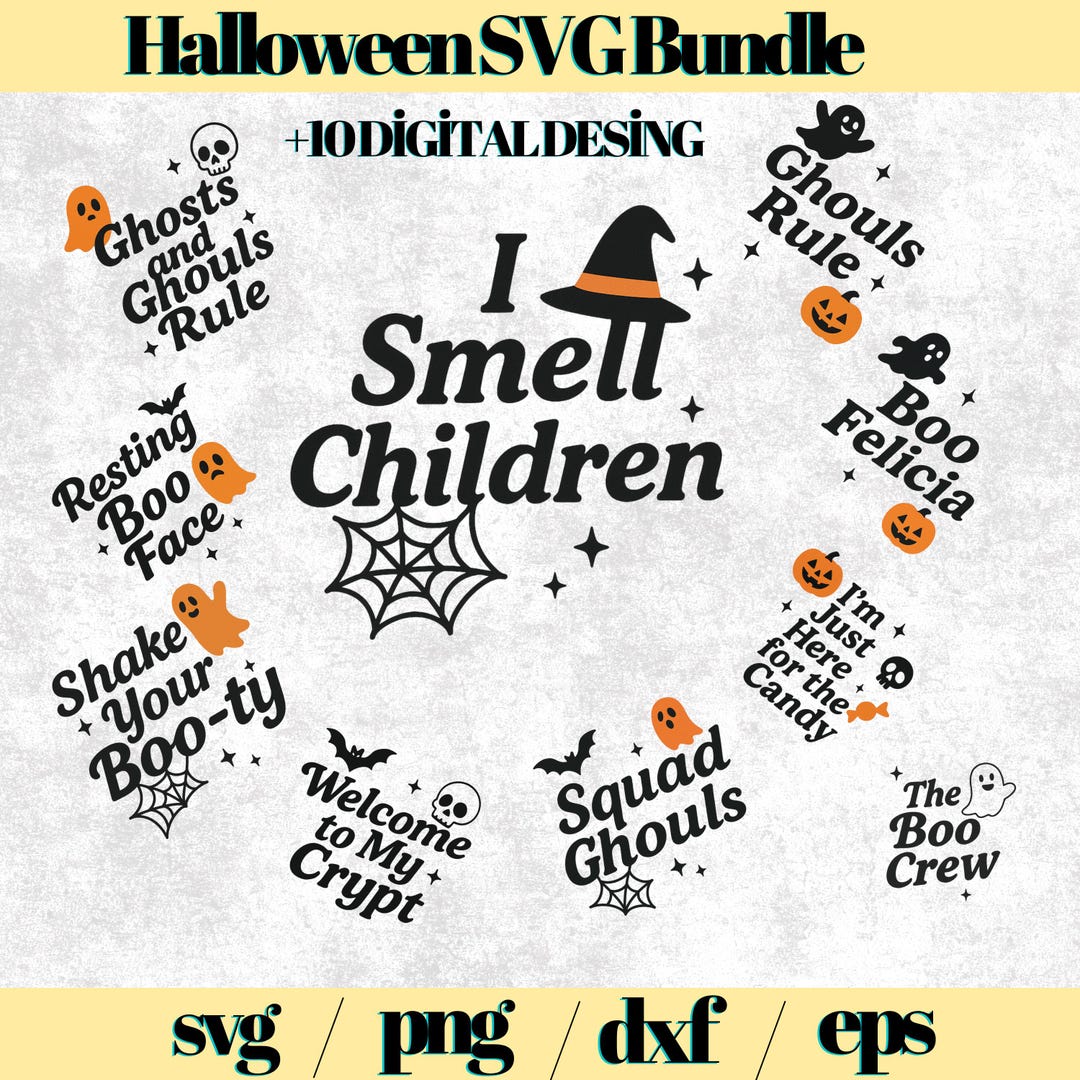 Spooky Ghost SVG Bundle – the Boo Crew to Boo Felicia – 10 Halloween ...